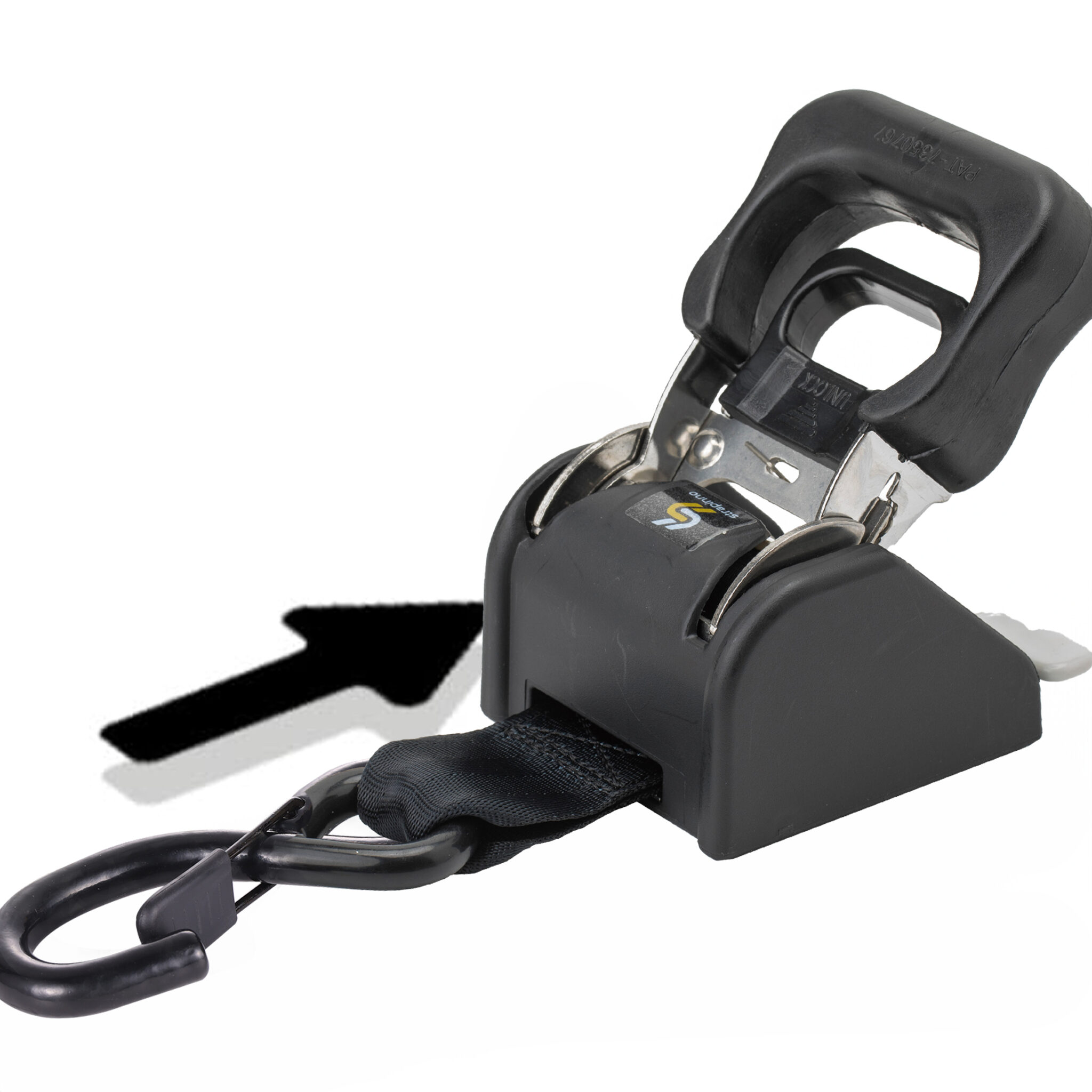 1 7/8 in x 4 ft Dual Lock Transom Retractable Ratchet Strap-Stainless ...