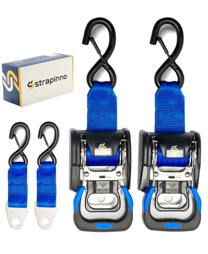 1 7/8 in x 4 ft Two-way Transom Retractable Ratchet Strap - Stainless ...