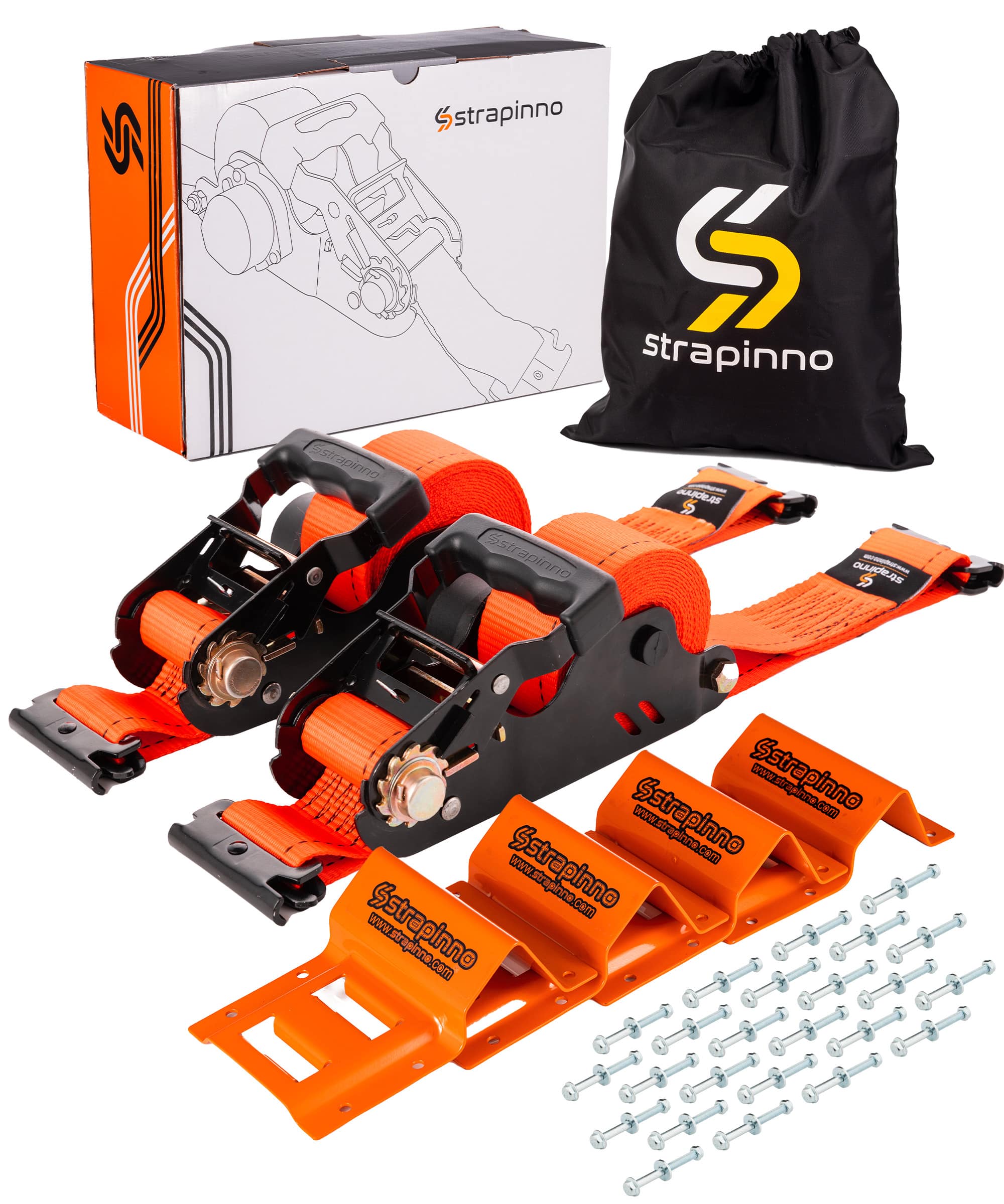 Secure ATVs with Double J Hook Retractable Tie-Down Straps - Strapinno